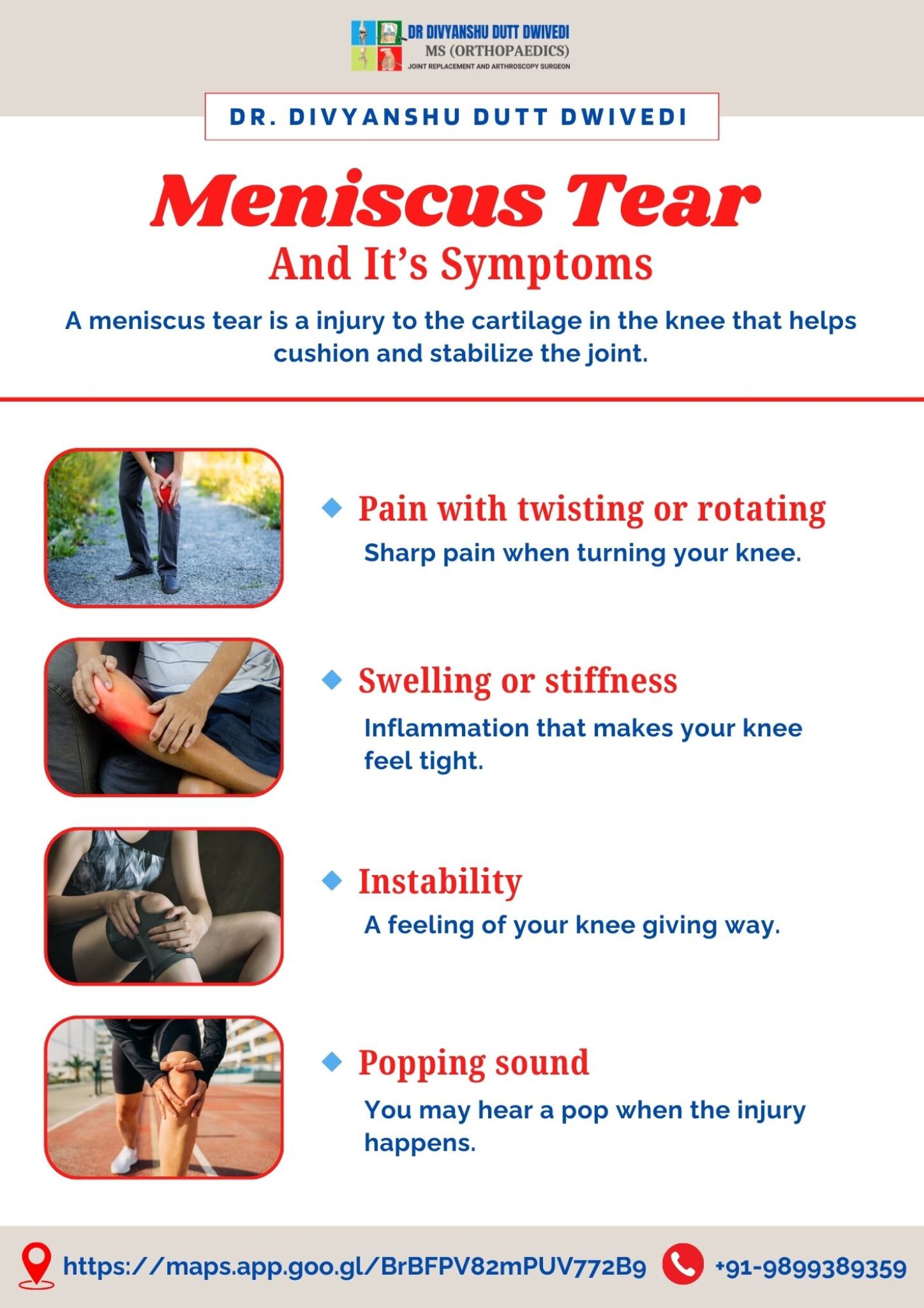 🦵 Meniscus Tear: Understanding the Symptoms 🦵 - ezine articles